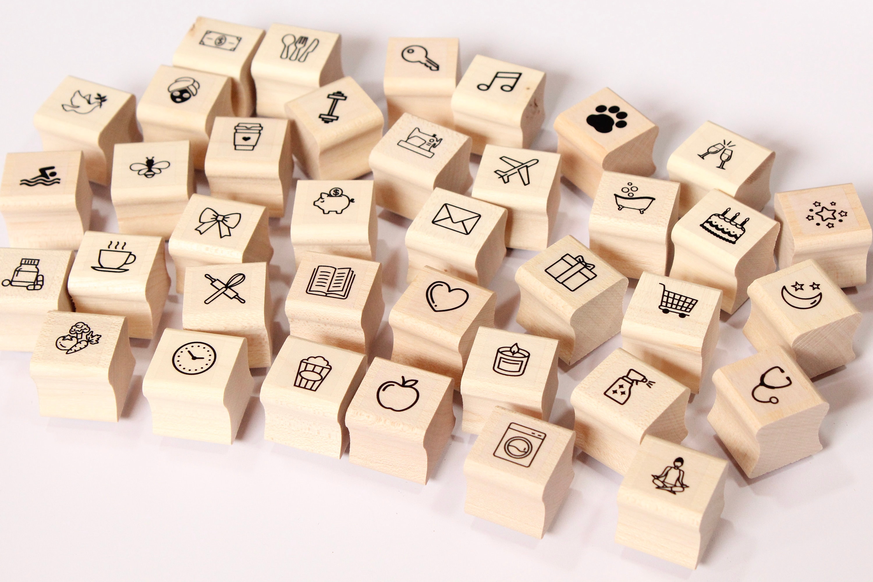 Apple Stamp for Planner and Bullet Journal Mini Wood Stamp - Etsy