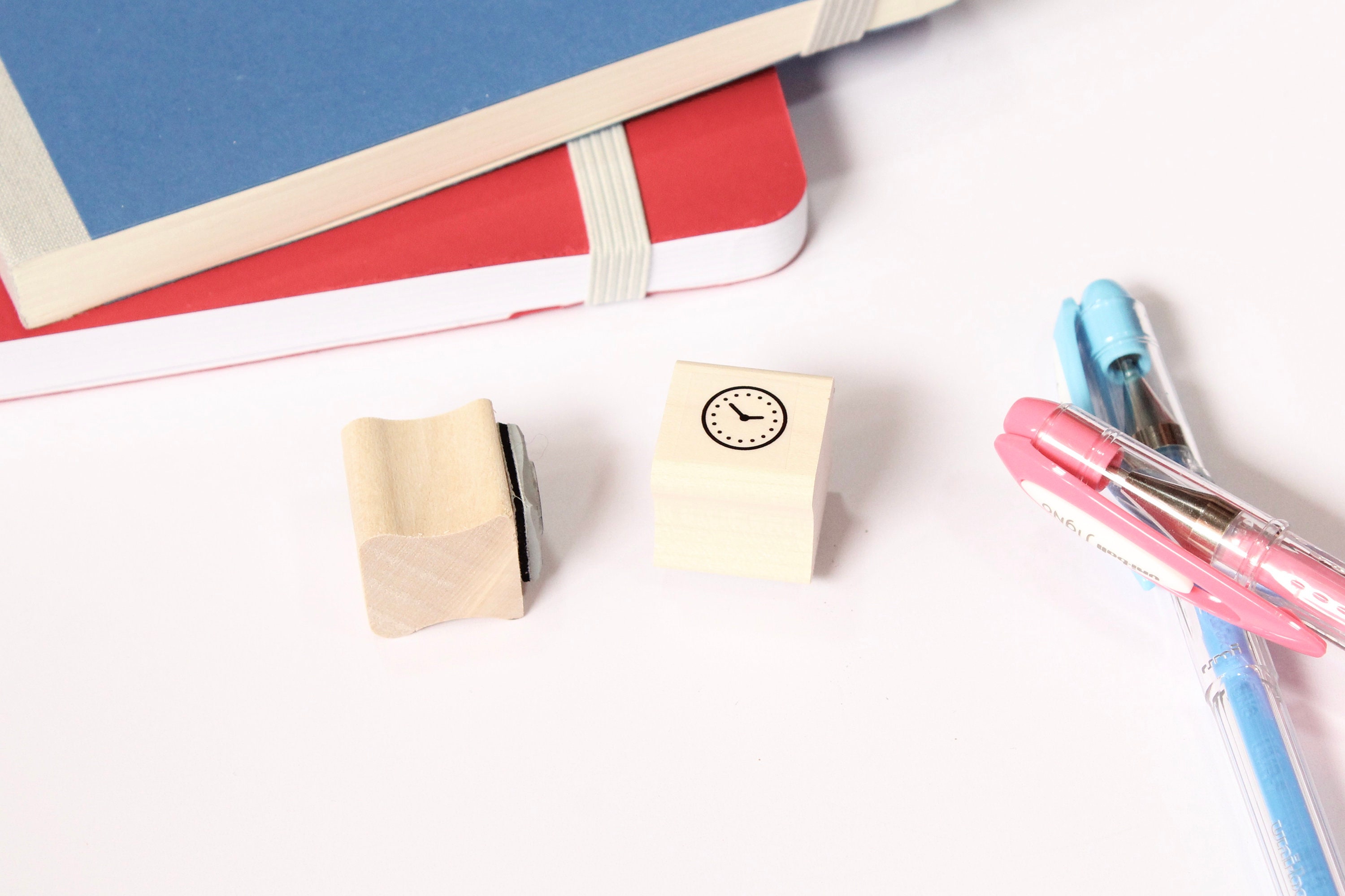 Clock Stamp for Planner and Bullet Journal Mini Wood Stamp - Etsy