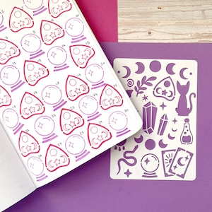 Magic Stencil for Bullet, Witchcraft Doodle Stencil for Planners and ...