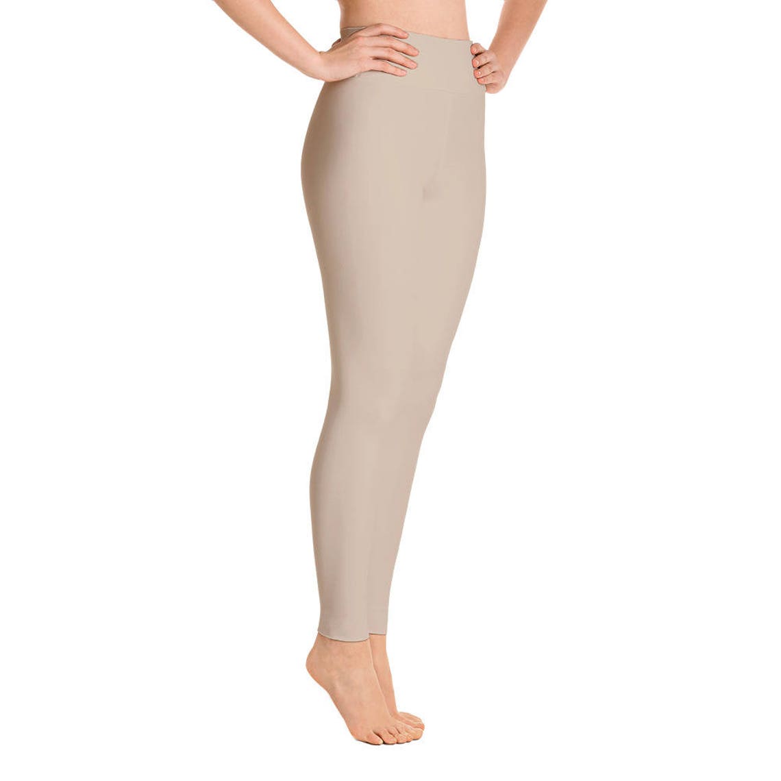 Beige Yoga Leggings Yoga mujer Yoga regalo Beige yoga leggings | Etsy