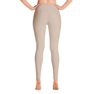 Beige Yoga Leggings Yoga Woman Yoga Gift Beige Yoga Leggings Yoga Pants ...