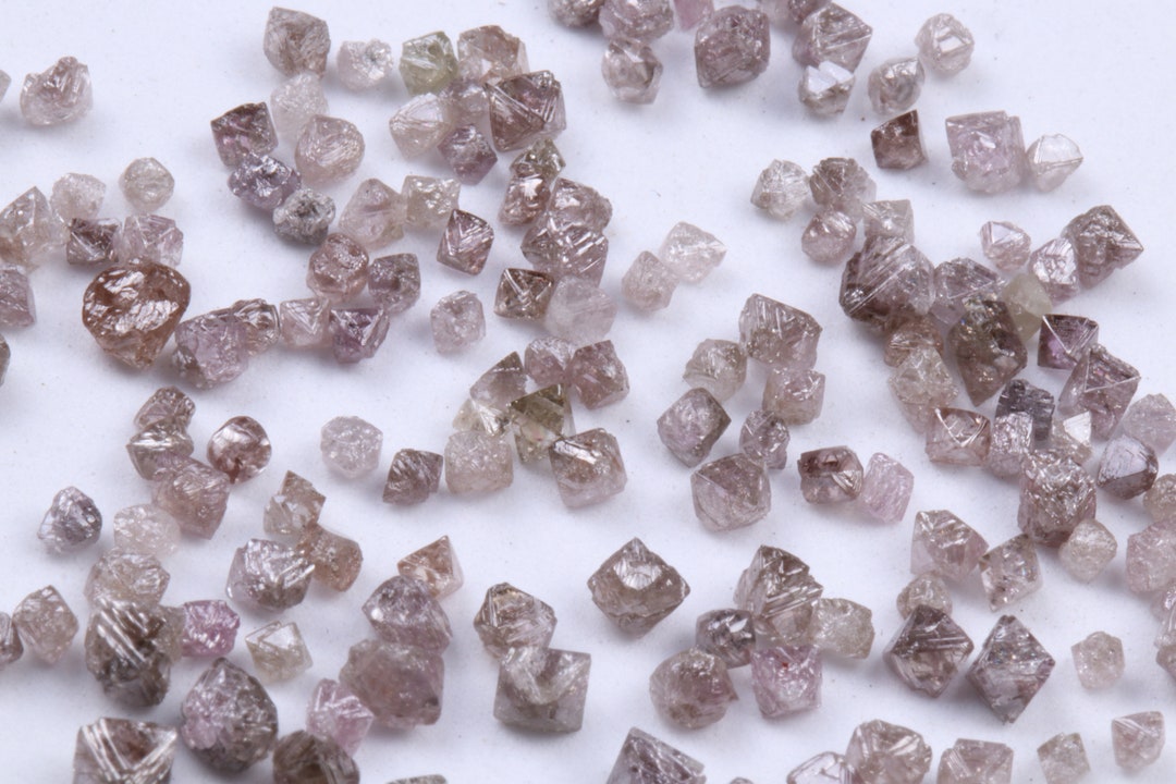 50 Pieces 1.5mm to 3.5mm Pink/purple Diamond Crystals, Natural Rare ...