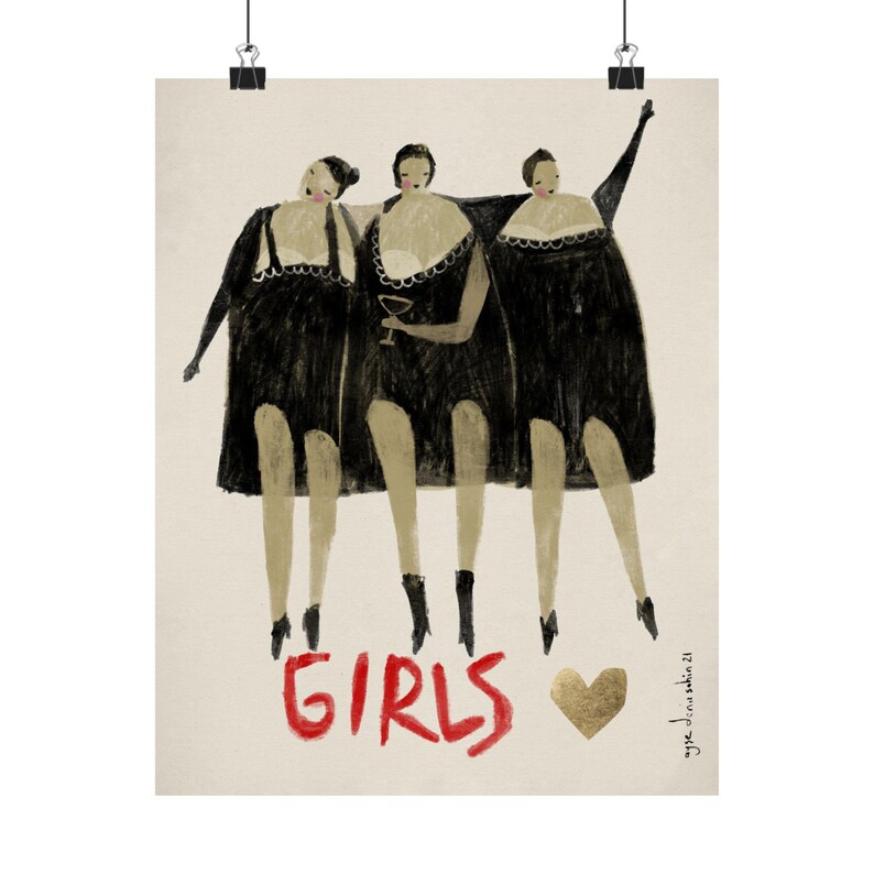 The Power of Sisterhood Art, Three Women Poster, Girls Support Print ...