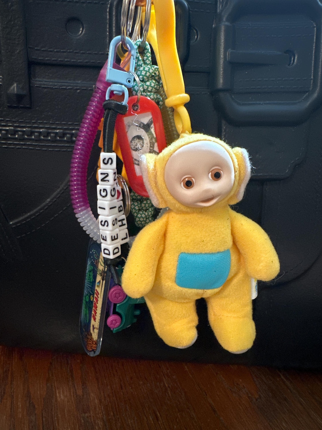 Yellow Teletubby, Paracord, Hawaii Keychain, Green Car, Bungee Clip ...