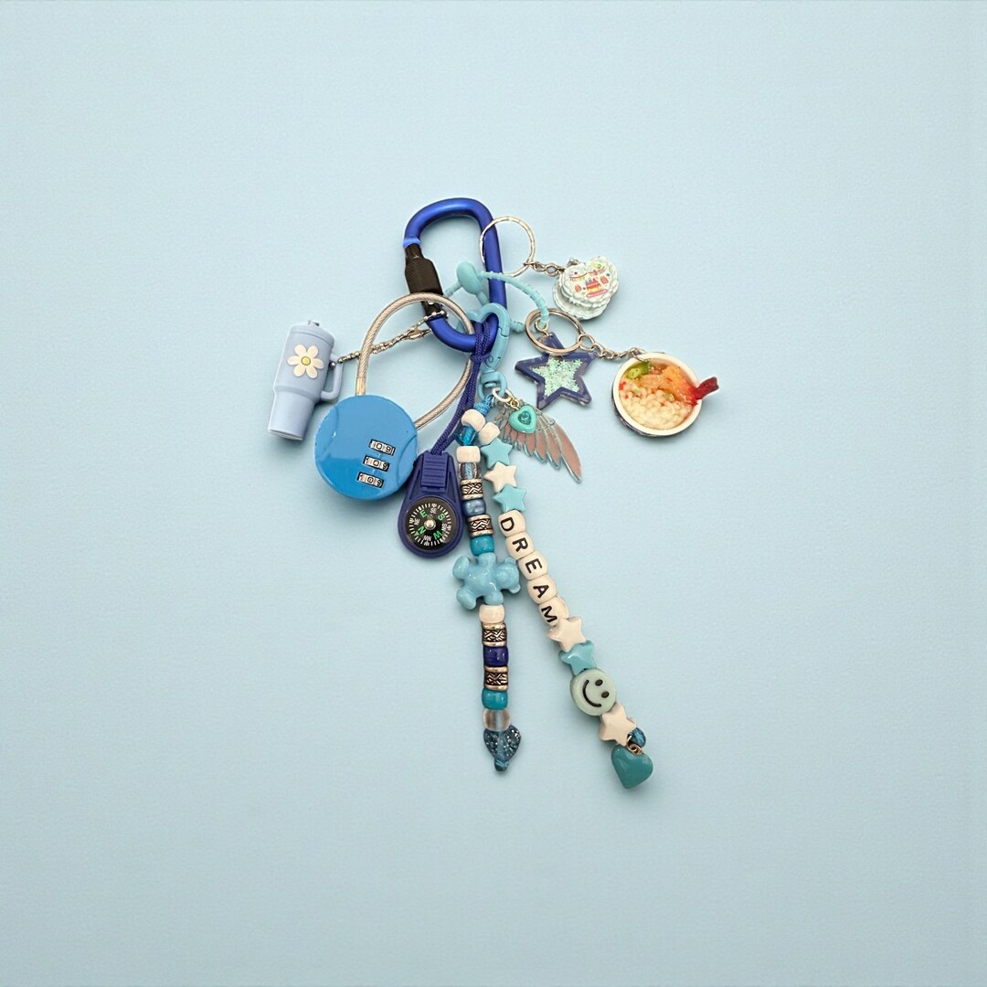 Blue Dream Assorted Theme Bag Charm Set: Fun Playful Accessory - Etsy