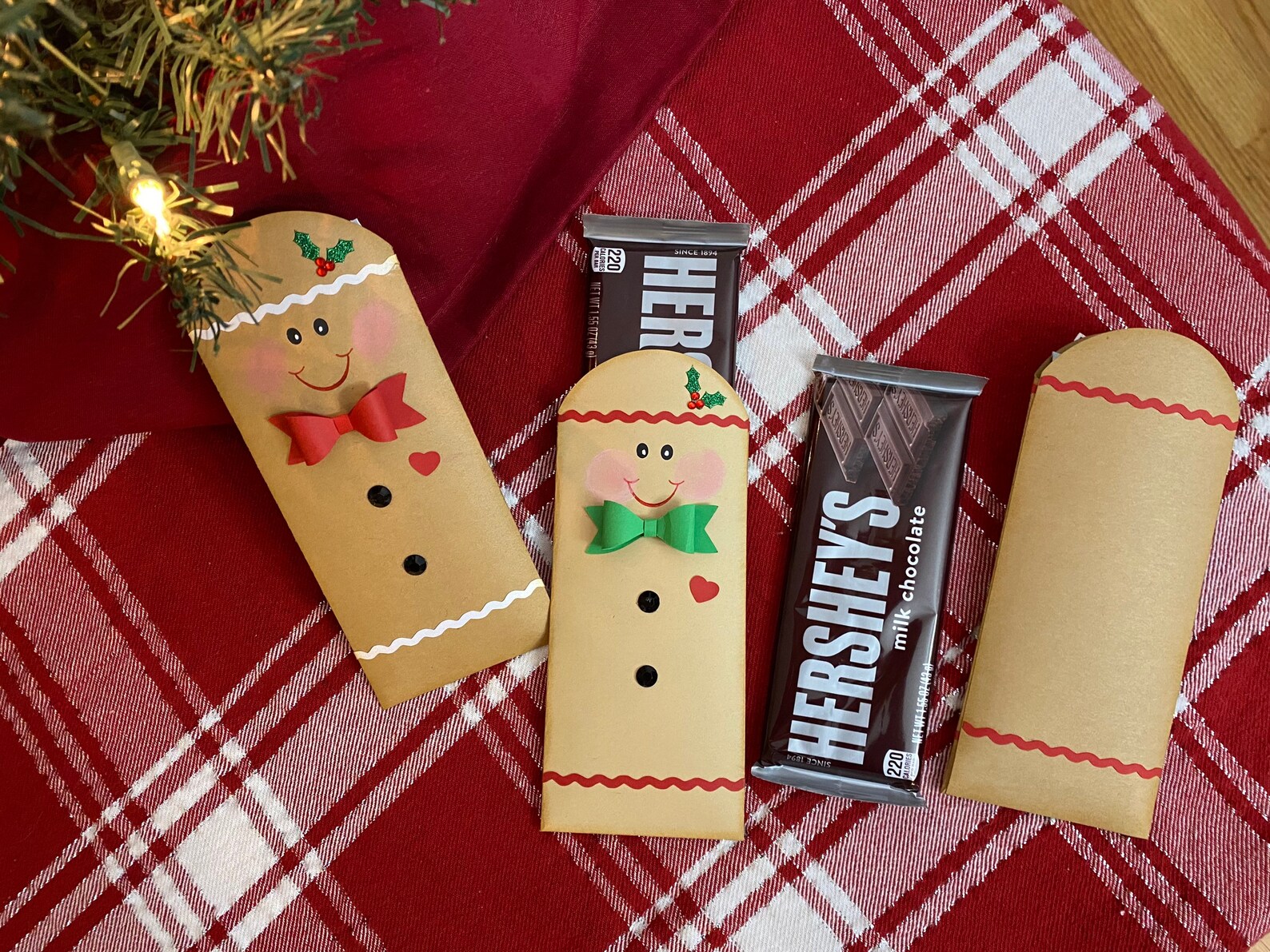 Set of Holiday Christmas Gingerbread Cookie Candy Bar Wrapper ...