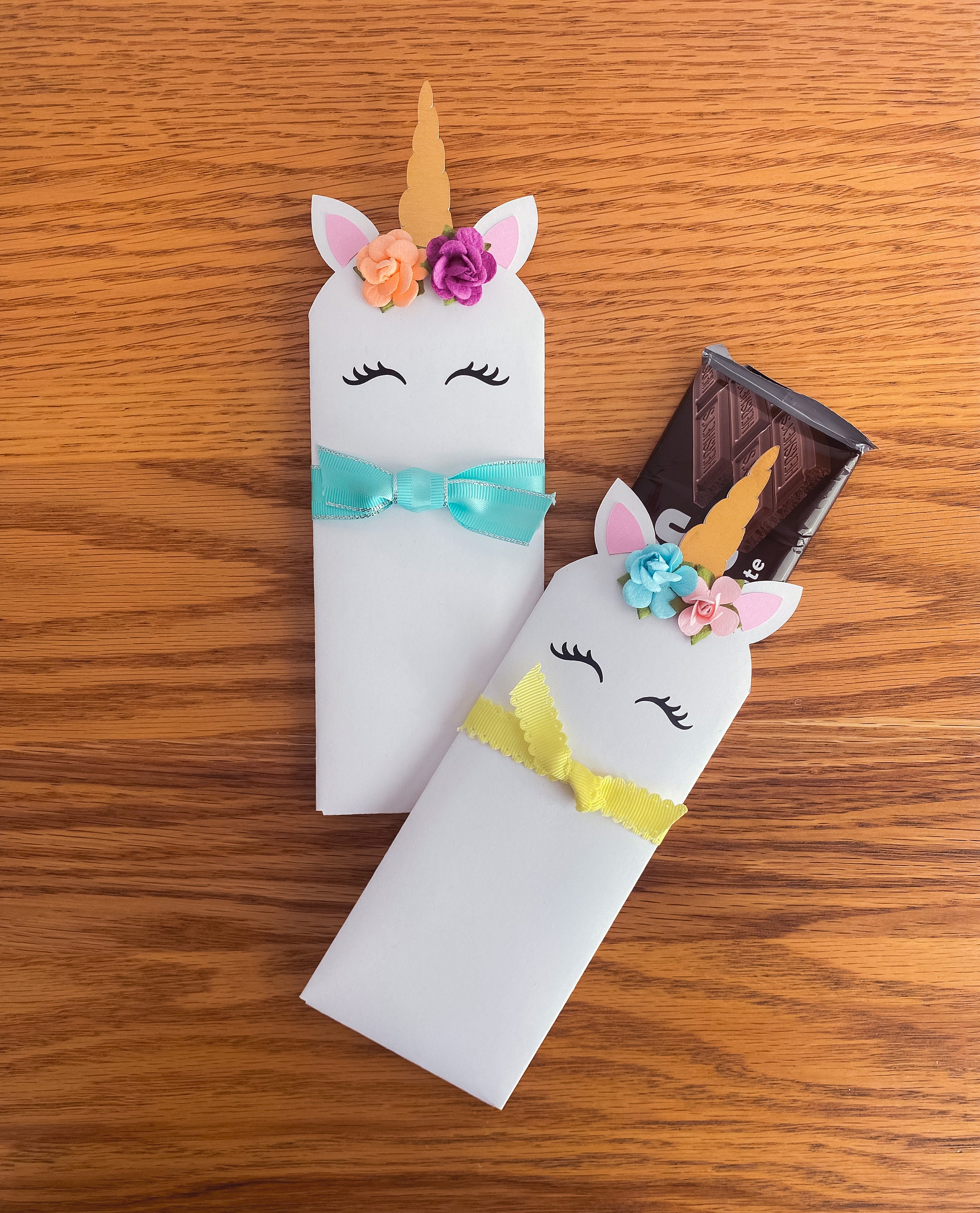 Cute Unicorn Candy Bar Sleeve | Chocolate Bar Wrapper Holder | Birthday ...