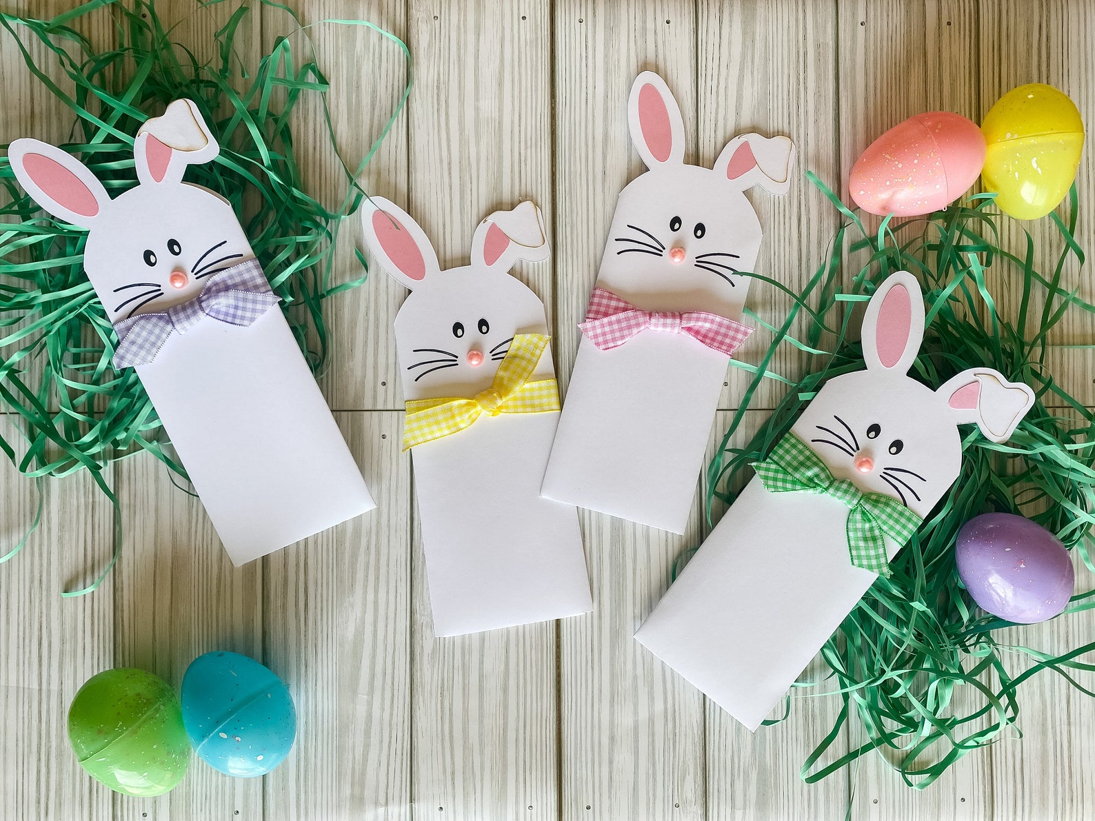 Cute Easter Bunny Candy Bar Sleeve Chocolate Bar Wrapper Holder Happy ...