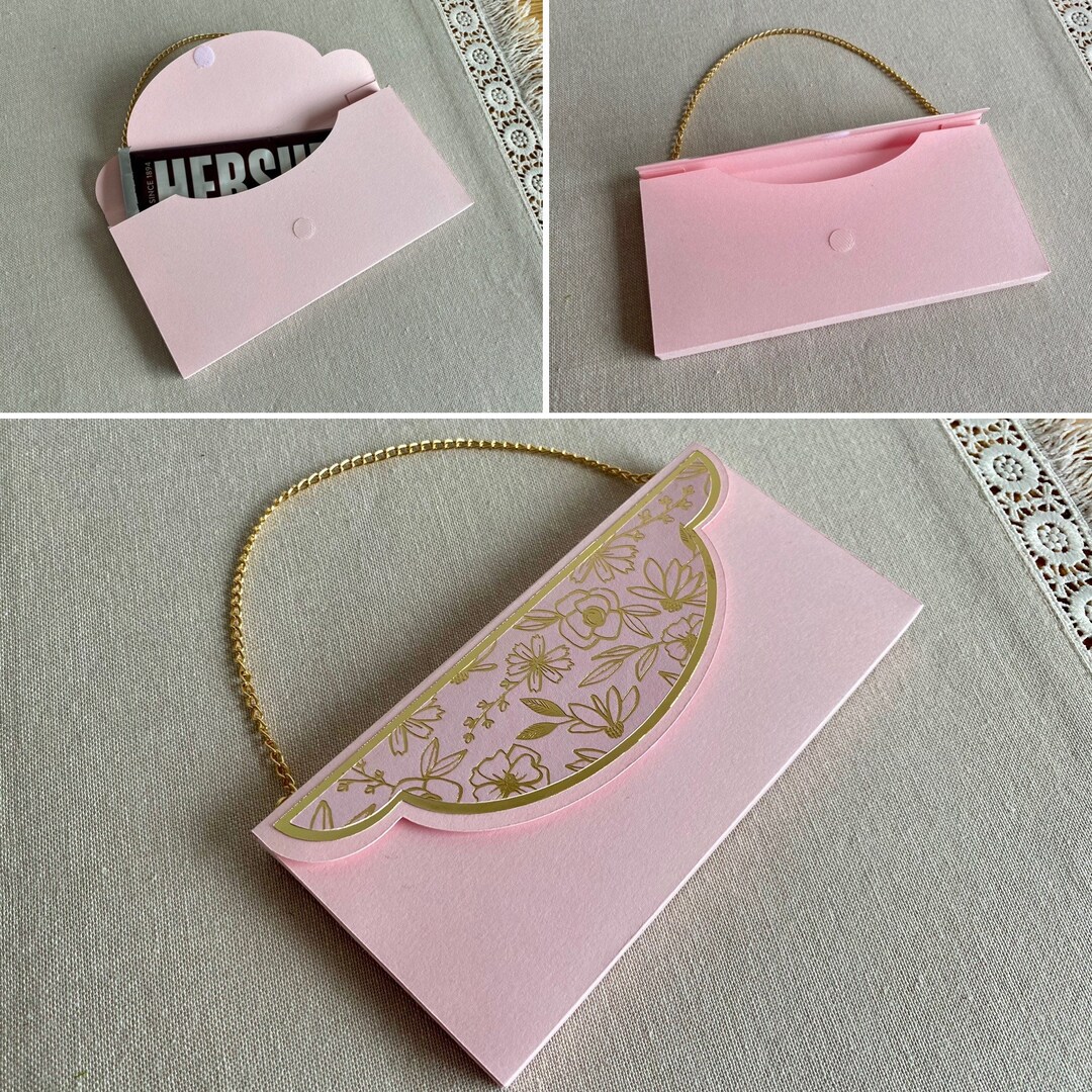 Chocolate Candy Bar Purse Clutch Favor Bag Box - Perfect for Bridal ...