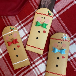 Set of Holiday Christmas Gingerbread Cookie Candy Bar Wrapper ...