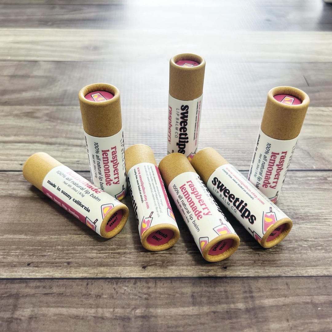 Raspberry Lemonade Flavored Lip Balm | Handmade Lip Balm | Eco-friendly ...