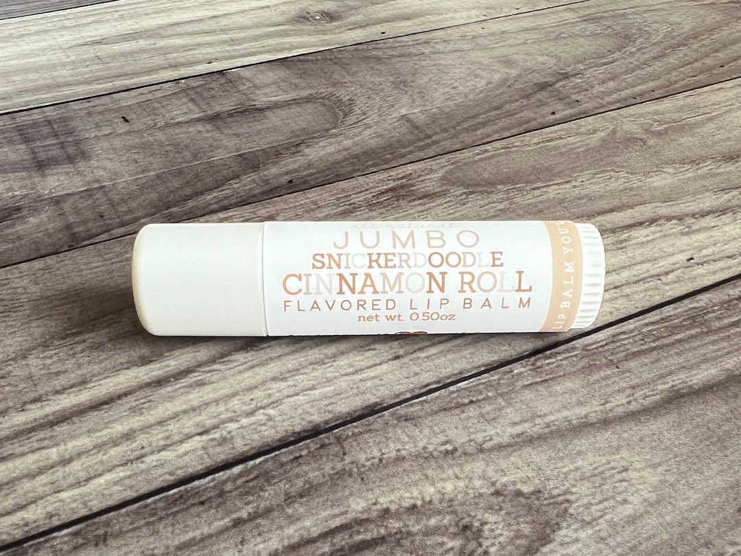JUMBO Snickerdoodle Cinnamon Roll Lip Balm | All Natural Lip Balm ...