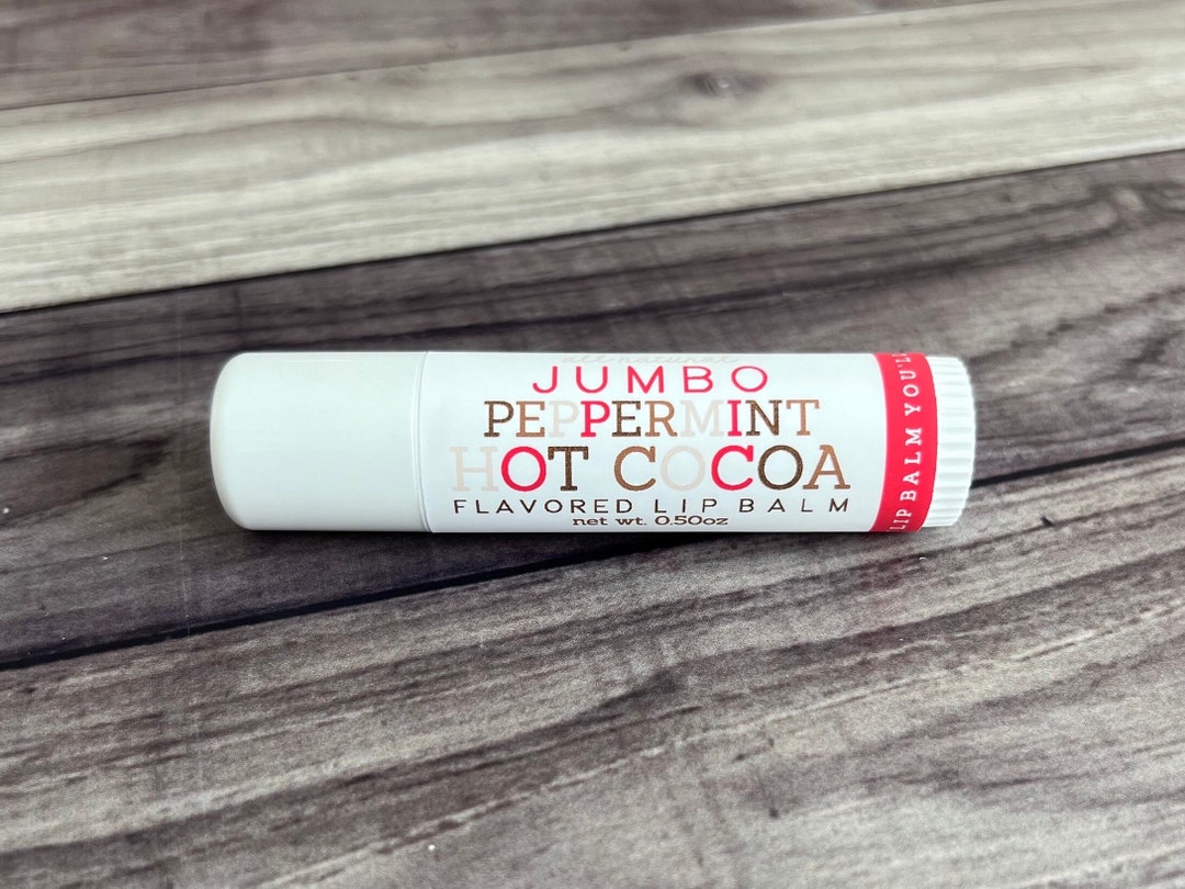 JUMBO Peppermint Hot Cocoa Lip Balm All Natural Lip Balm Handmade Lip ...