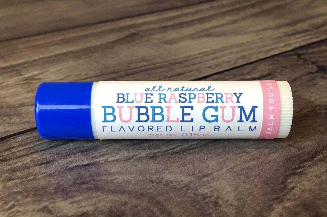Blue Raspberry Bubble Gum Lip Balm - All Natural - Homemade - Etsy