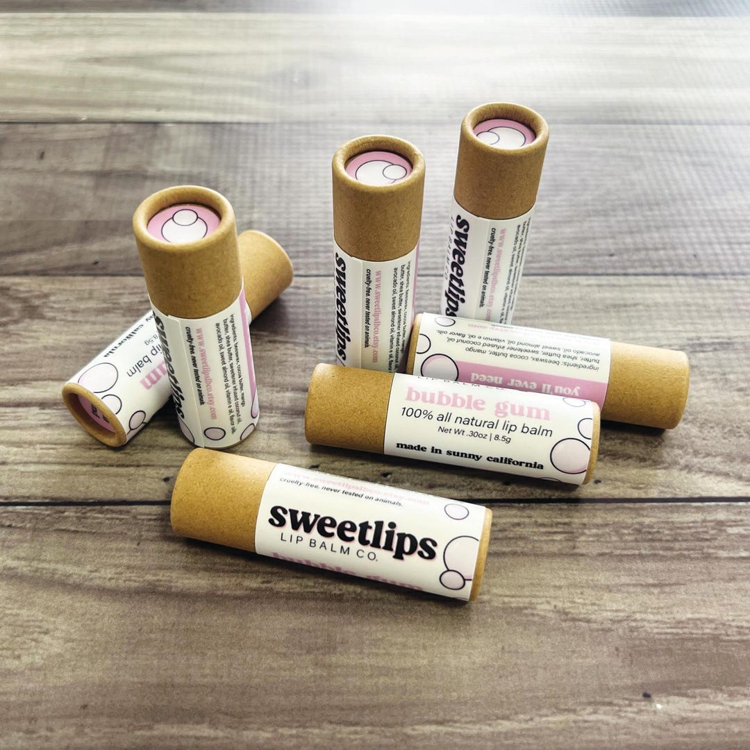 Bubble Gum Flavored Lip Balm | Handmade Lip Balm | Eco-friendly Lip ...