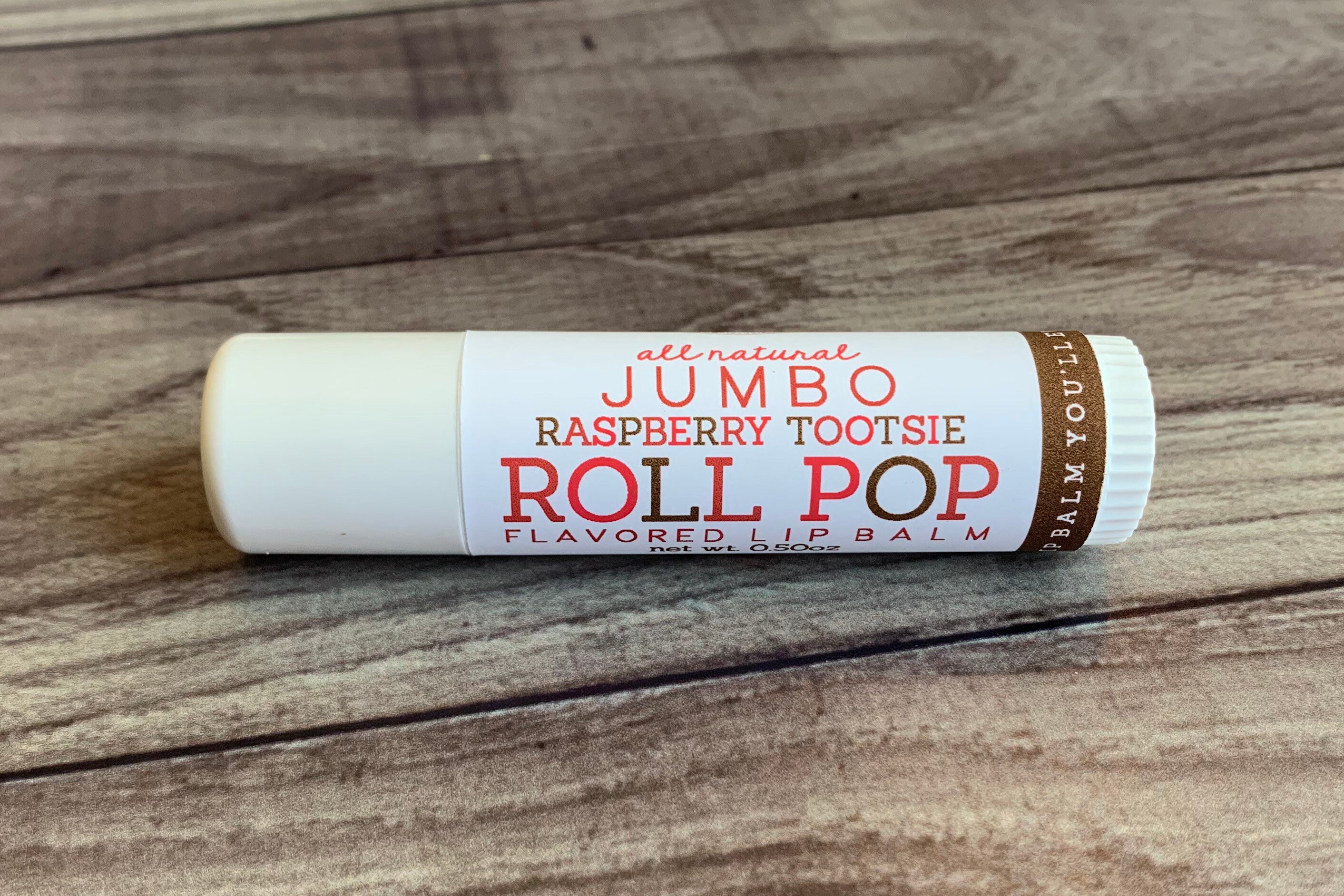 JUMBO Raspberry Tootsie Pop Lip Balm All Natural Handmade - Etsy