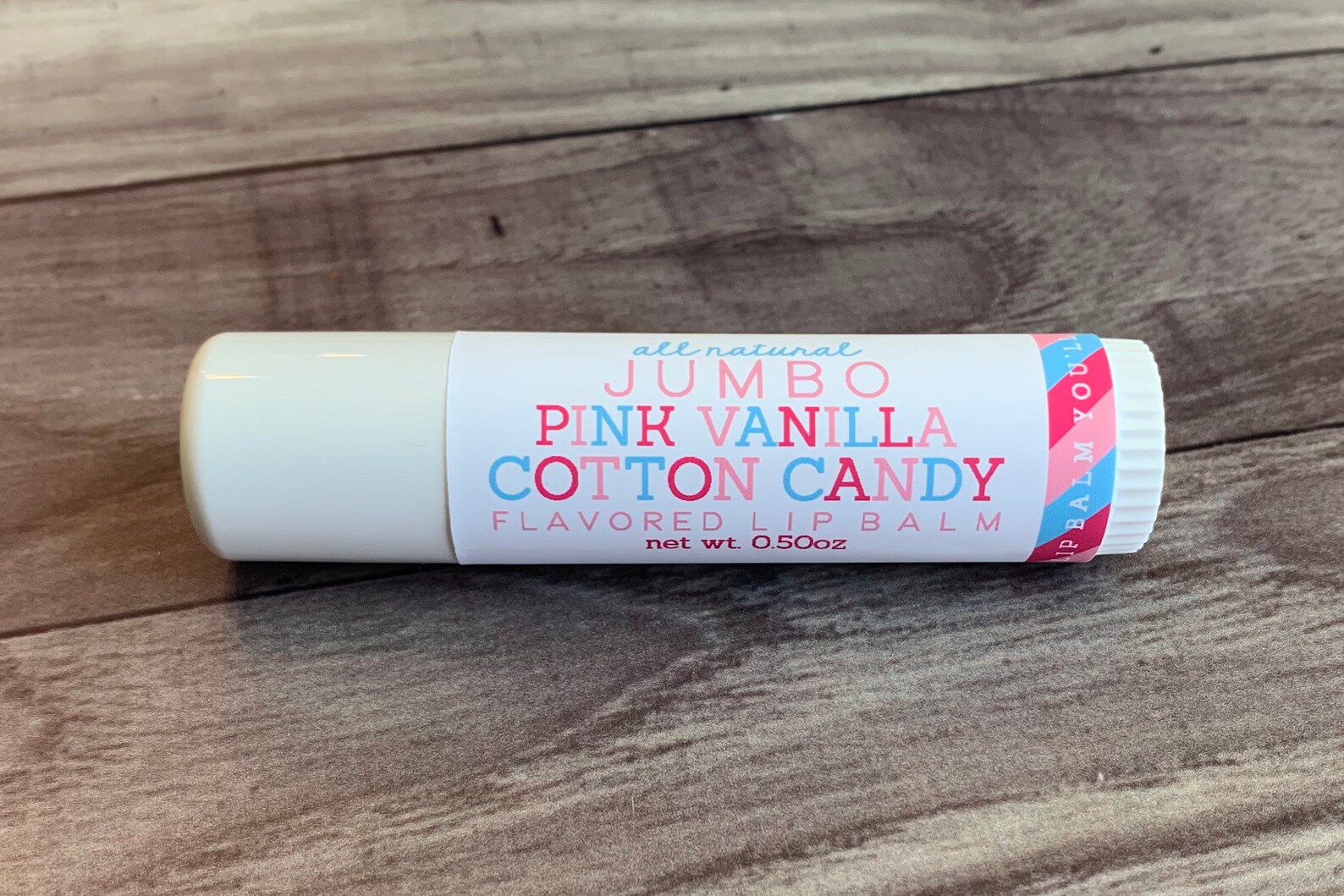 JUMBO Pink Vanilla Cotton Candy Lip Balm All Natural - Etsy