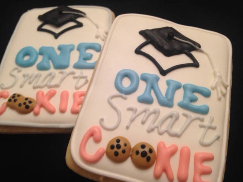 Graduation Cookies One Smart Cookie Graduation Party Favors - Etsy