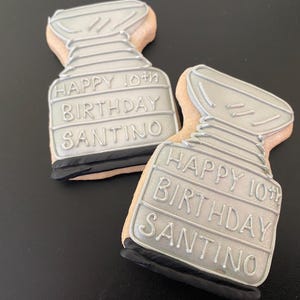 Hockey Cookies Personalized for Birthday Boys Presented by Bailey's ...