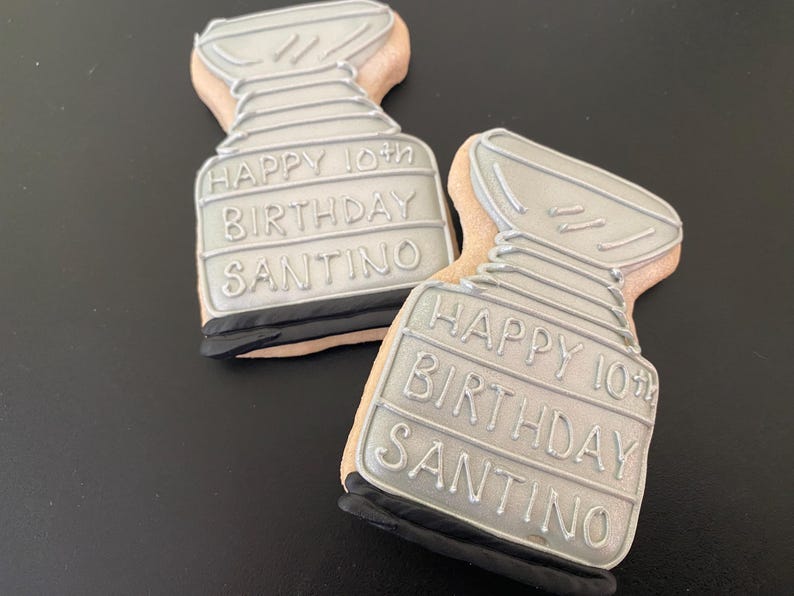 Hockey Cookies Personalized for Birthday Boys Presented by Bailey's ...