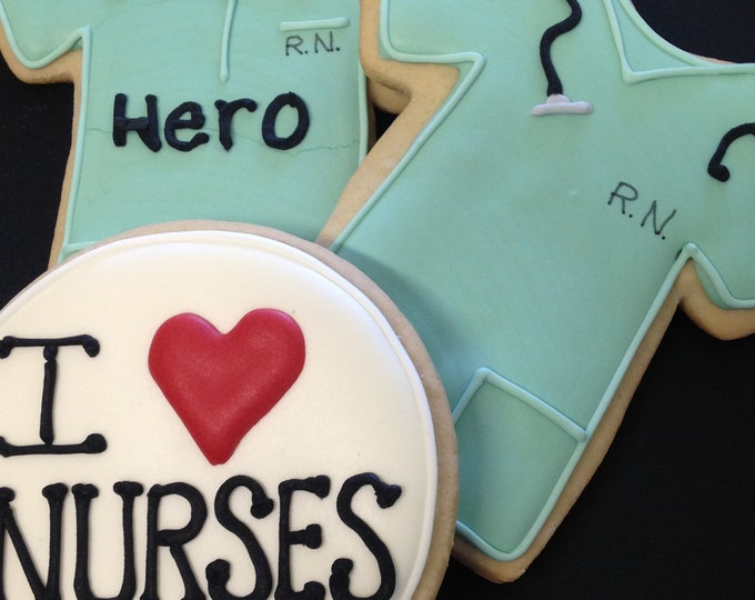 1 Dozen Nurse Appreciation Cookies Thank You Nurse Gift - Etsy
