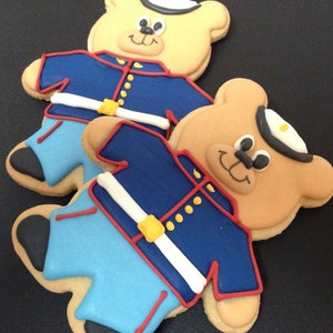 Teddy Bear Marine Cookie | Cookies for Marine Corps | Cookies for ...