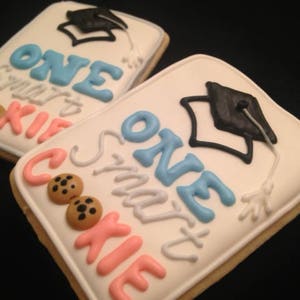 Graduation Cookies | One Smart Cookie Graduation Party Favors Presented ...