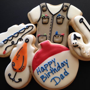 Gone Fishing Cookies | Rainbow Trout Cookies | Fish Theme Party Favors ...