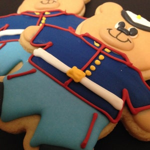 Teddy Bear Marine Cookie | Cookies for Marine Corps | Cookies for ...