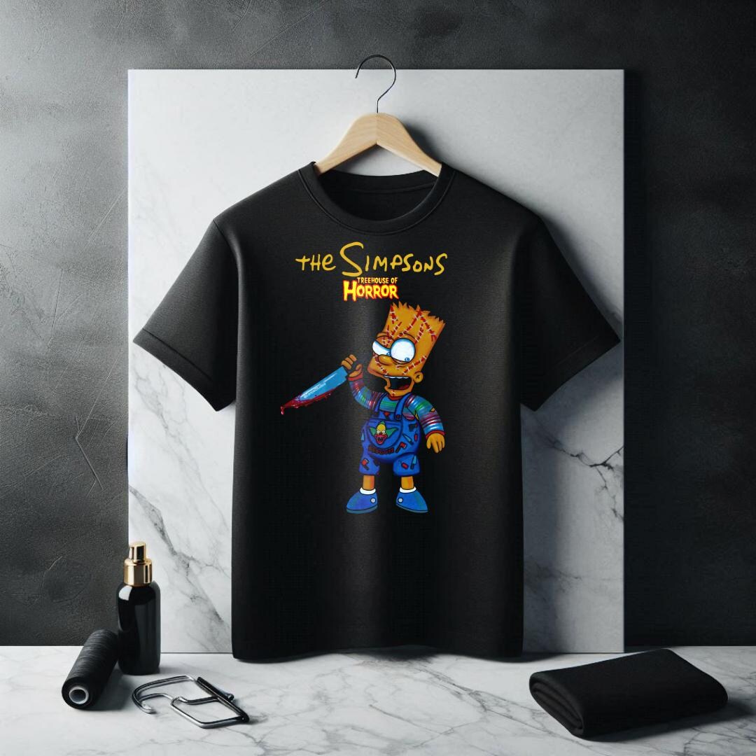 Bart Simpson Chucky Premium Heavyweight Tshirt - Etsy