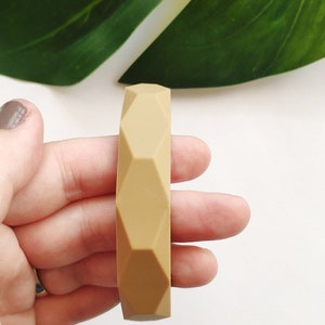 Minimalist Chew Bangle in Yellow, Gold or Orange/ Silicone Geometric ...