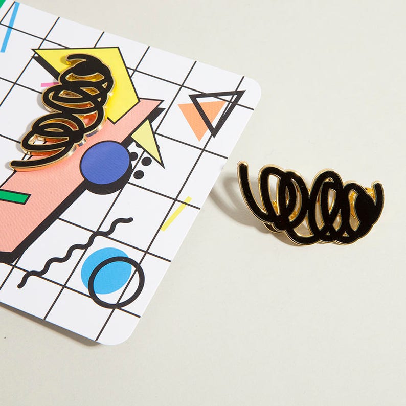 Black Enamel Pin Brooch Email Broche - Etsy France