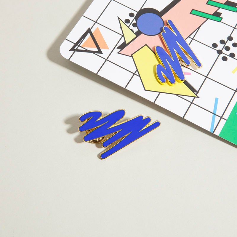 Blue Enamel Pin Brooch Enamel Pin - Etsy