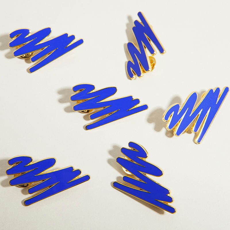 Blue Enamel Pin Brooch Enamel Pin - Etsy