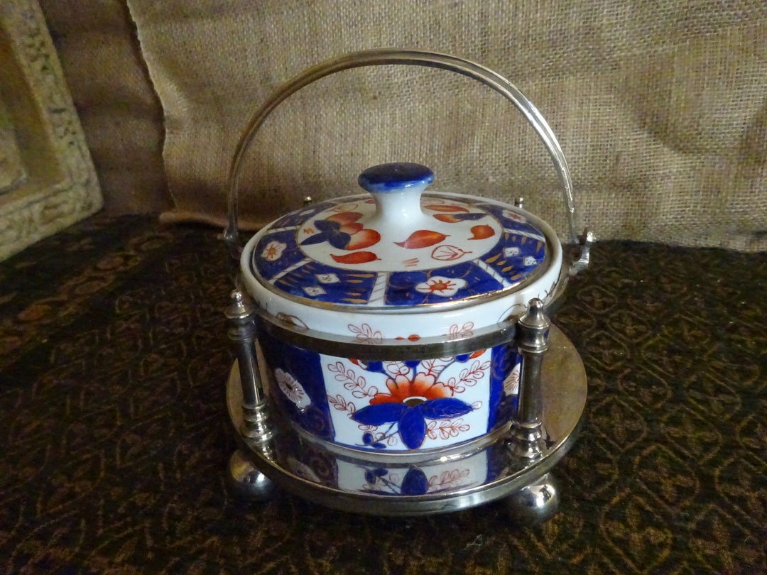 William Ridgeway Biscuit Barrel, Butter Dish, Sucrier, Tobacco Ceramic ...