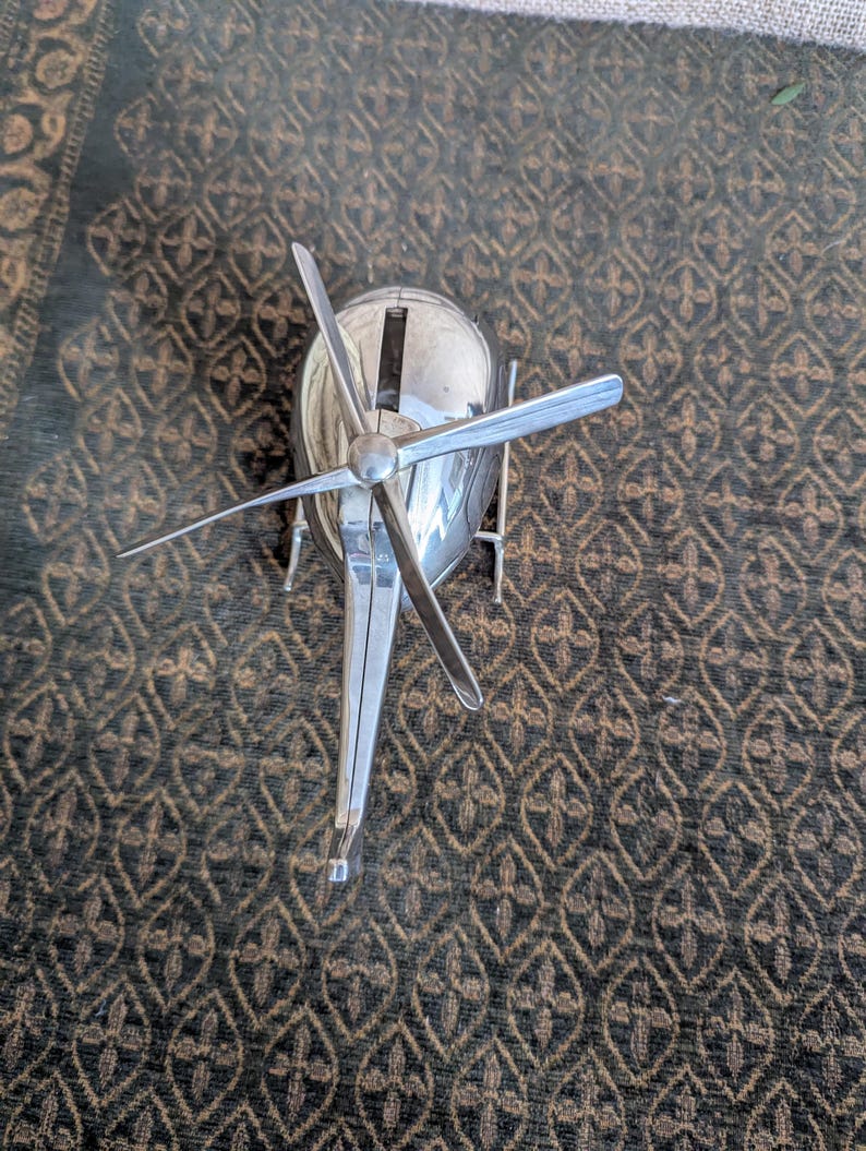 Silver Plated Helicopter Money Box With Rotating Rotor Blades - Etsy
