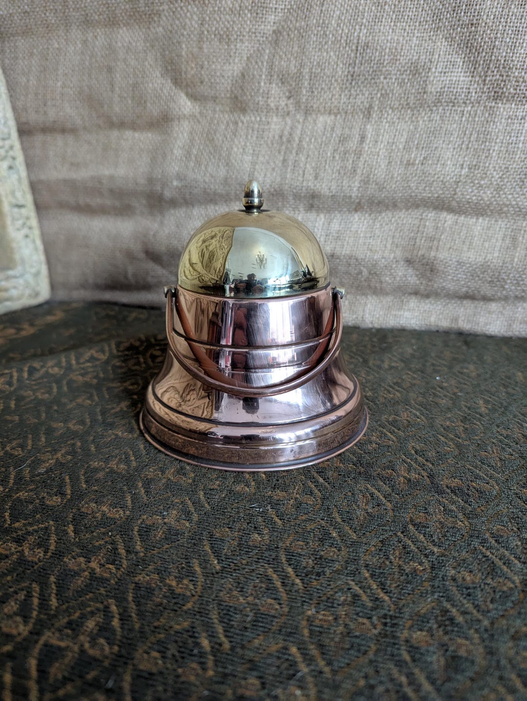 Art Deco Vintage Tea Caddy / Urn / Receptacle in Copper and Brass With ...