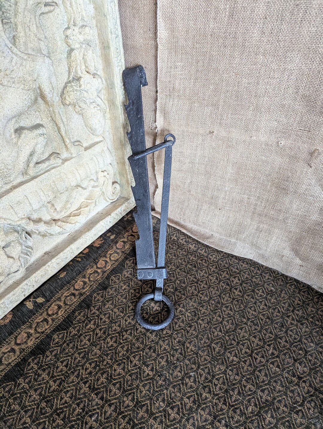 Antique Iron Trammel Adjustable Sawtooth Fire Pot Hook - Etsy