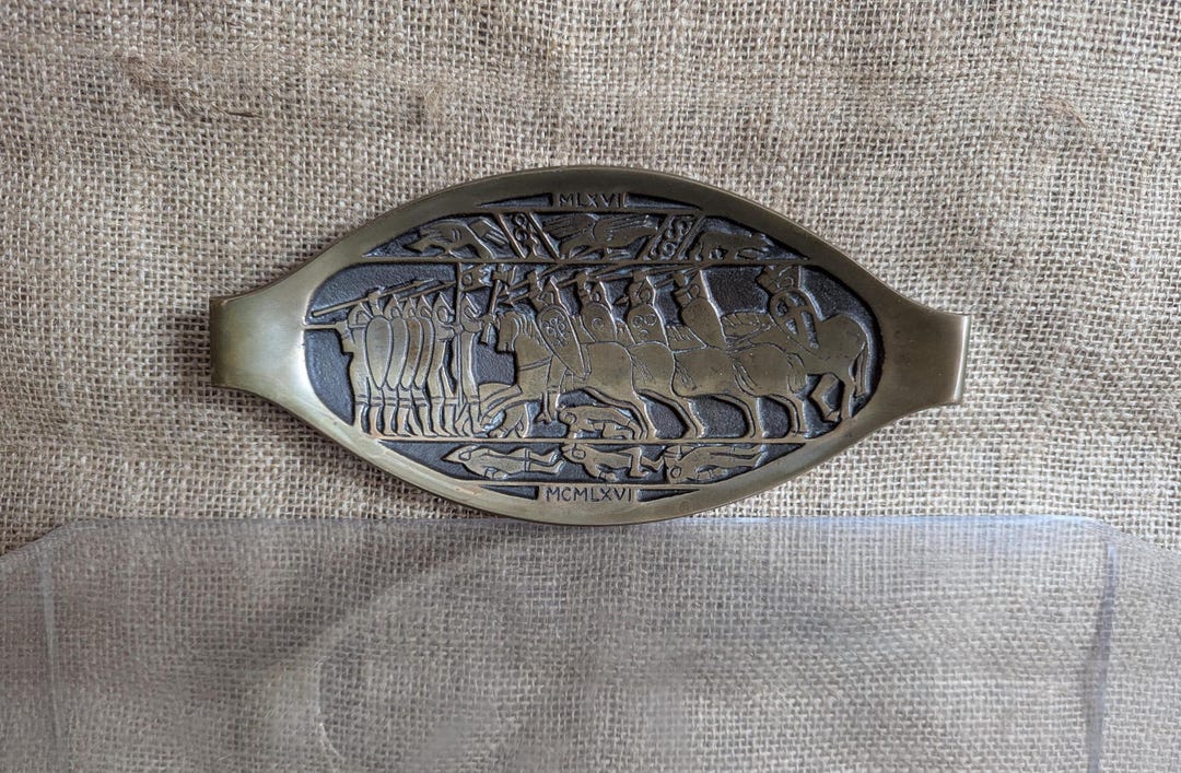 Vintage Danish Brass Plaque – 1066 Battle of Hastings – Ædelmalm ...