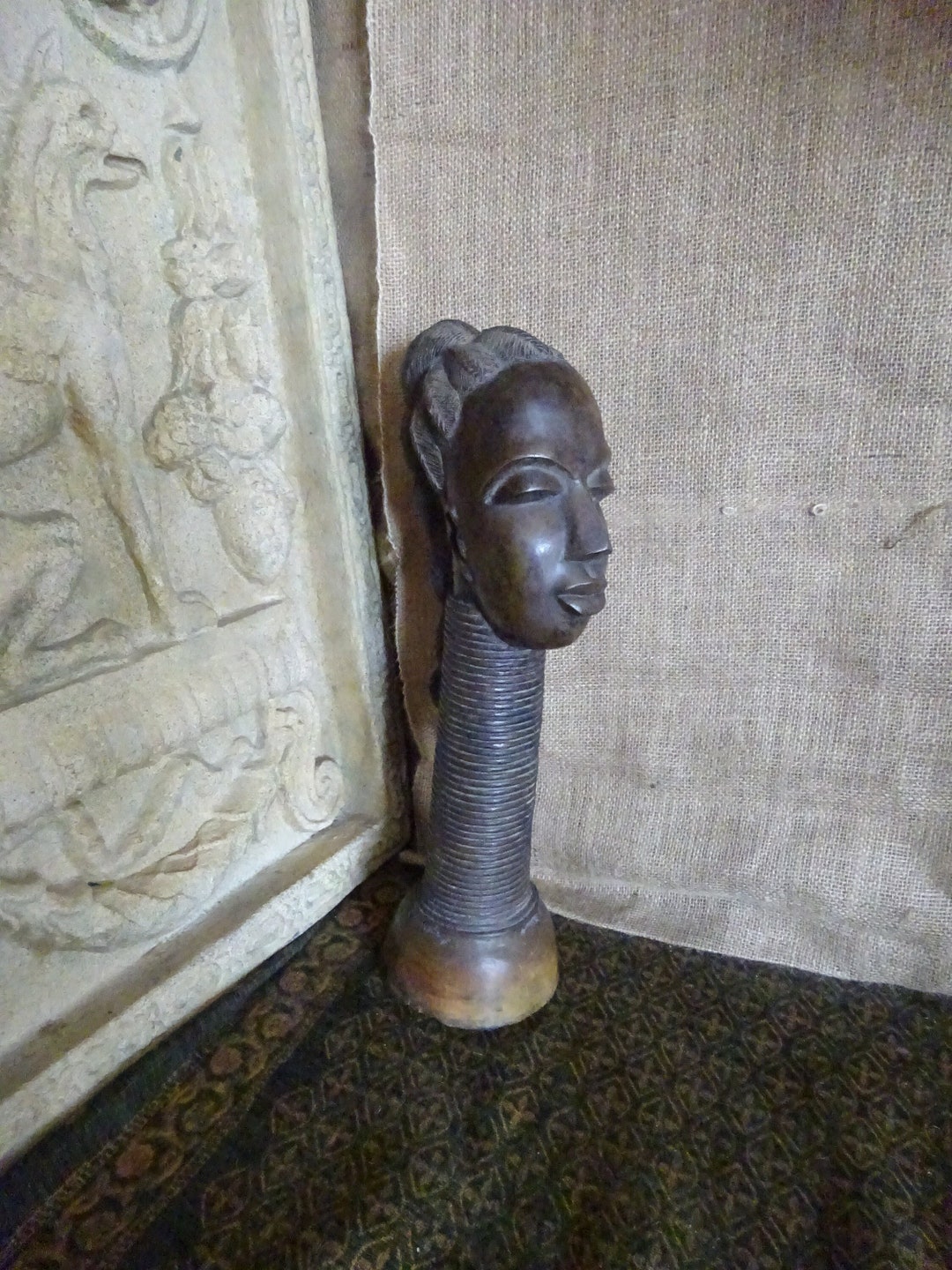 Ndebele Bronze Long Neck Sculpture Head Bust of Woman African Art - Etsy