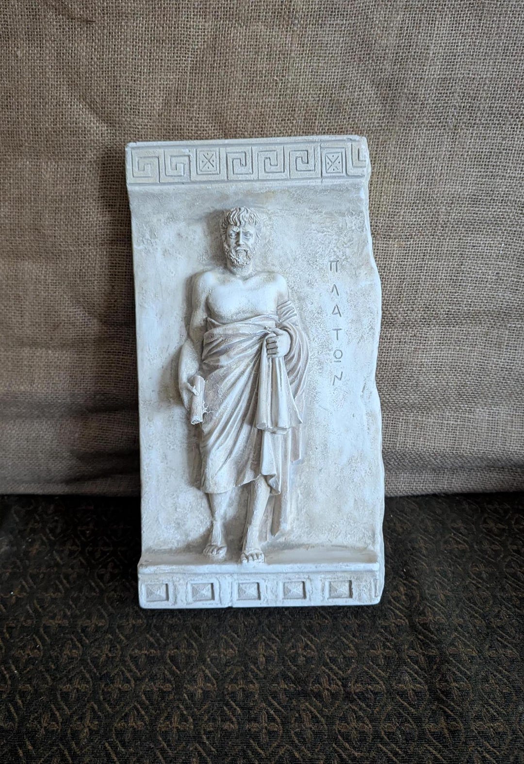 Greek Wall Frieze Plaque Relief Sculpture of Plato the Philosopher - Etsy