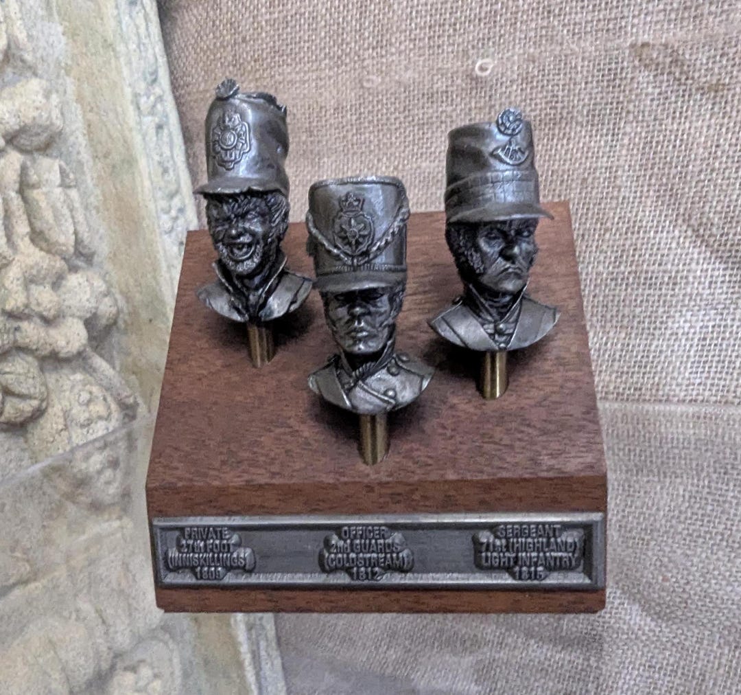 A Set of Three British Pewter Soldiers Waterloo Period Inniskilling's ...