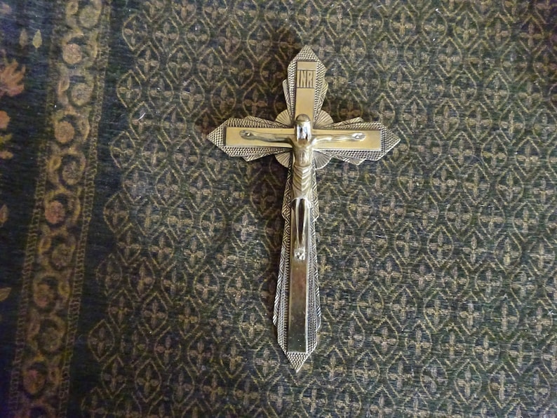 1950 Brass Crucifix Cross of Jesus IRNI - Etsy