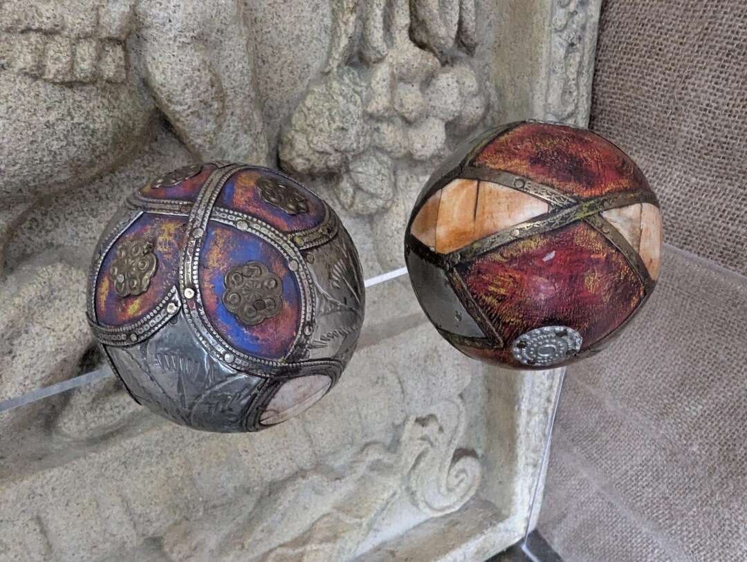 Decorative Orb, Brass, Bone, Wood, Handcrafted Indian Artisan Work ...