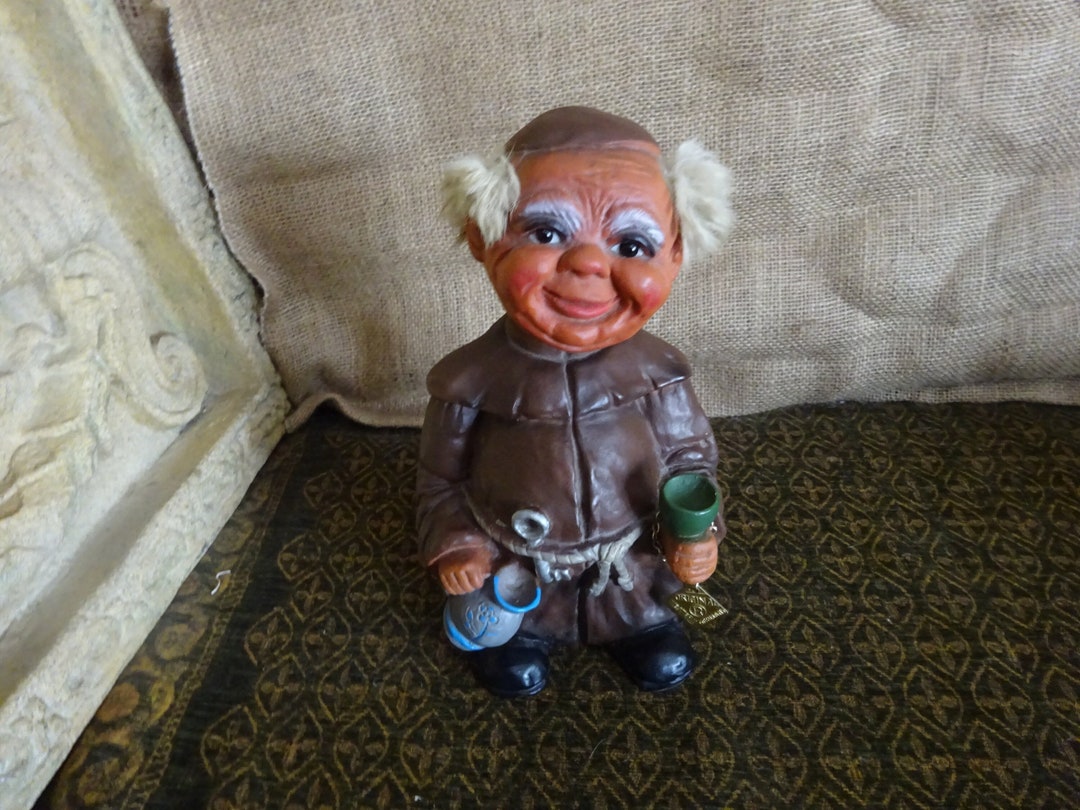 Vintage Monk Troll by Heico Made in Germany Bobble Head Nodder Troll ...