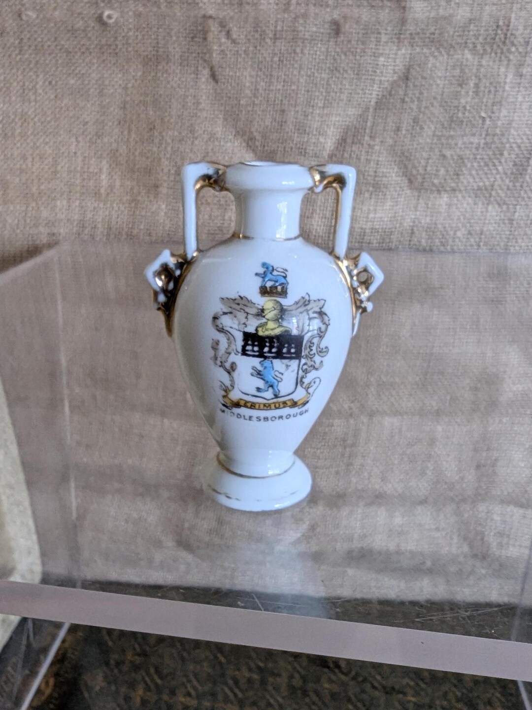 Vintage Antique Crested Ware / Ceramic Vase / Urn / Middlesbrough Coat ...