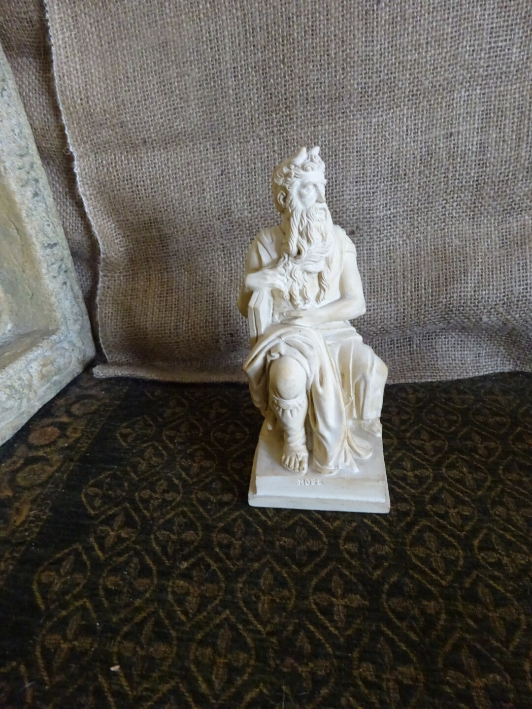 Fine Quality Vintage Sculpture of the Prophet Moses Mose Stamped I.A.T ...