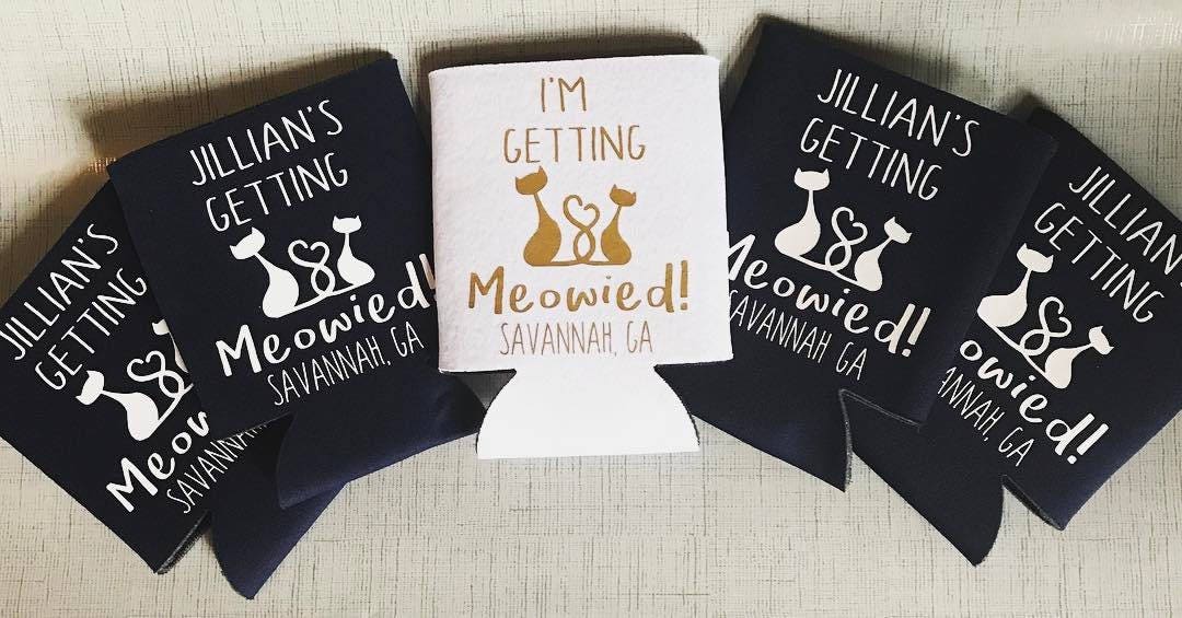 I'm Getting MEOWIED Can Coolers/bachelorette Party Favors - Etsy