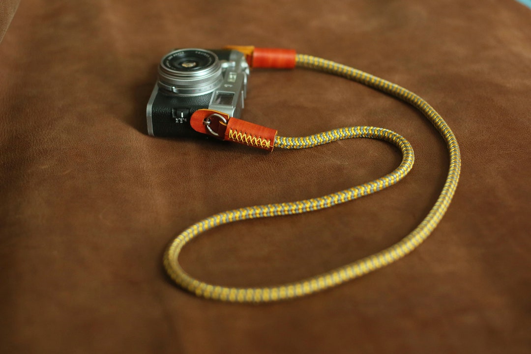 Yellow & Gray Climbing Rope Camera Strap – Handmade by Windmup® - Etsy