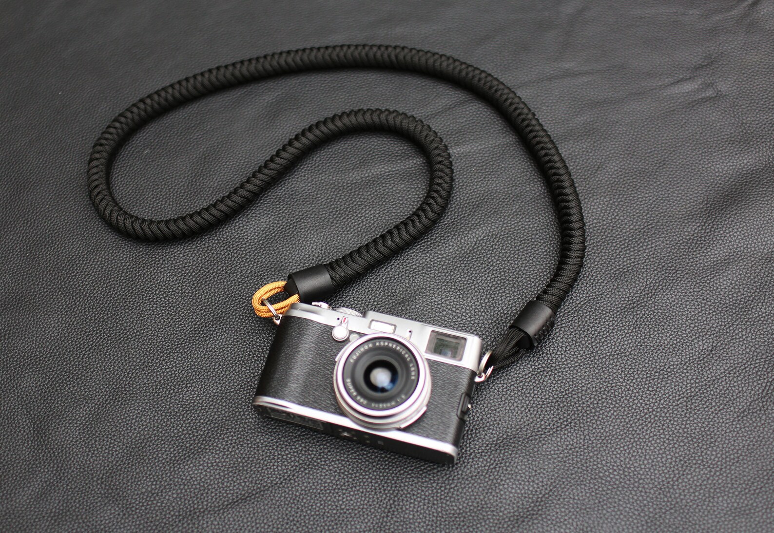 Handmade Woven Soft Camera Strap Belt Black and Gold Contrast - Etsy